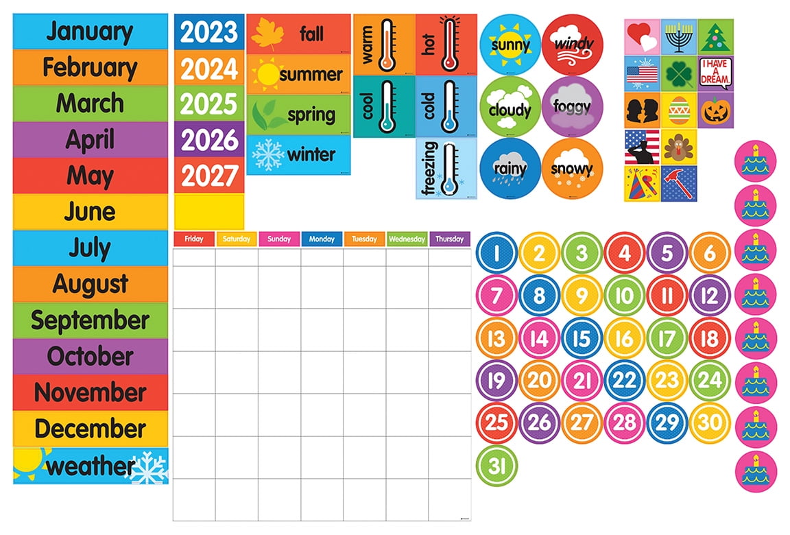 Dowling Magnets Large Dry-Erase Monthly and Yearly Magnetic Calendar ...