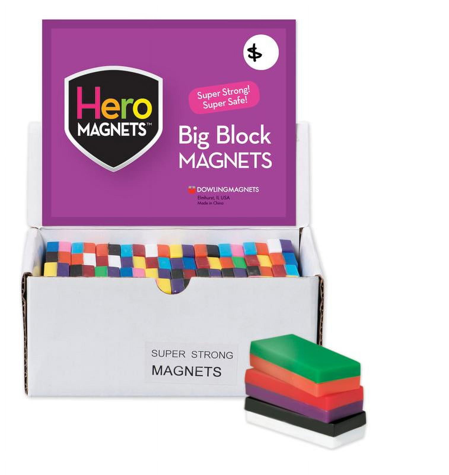 Dowling Magnets Hero Magnets Block Magnets, Display Box of 40 - Walmart.com