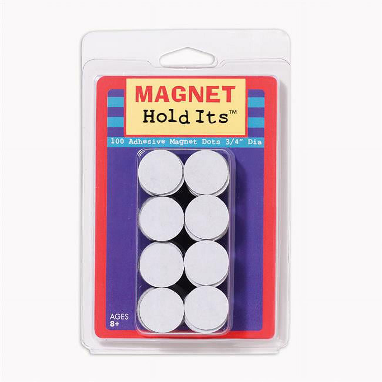 Dowling Magnets Magnet Dots, 3/4", White, 100 Dots Per Pack, Set Of 6 ...