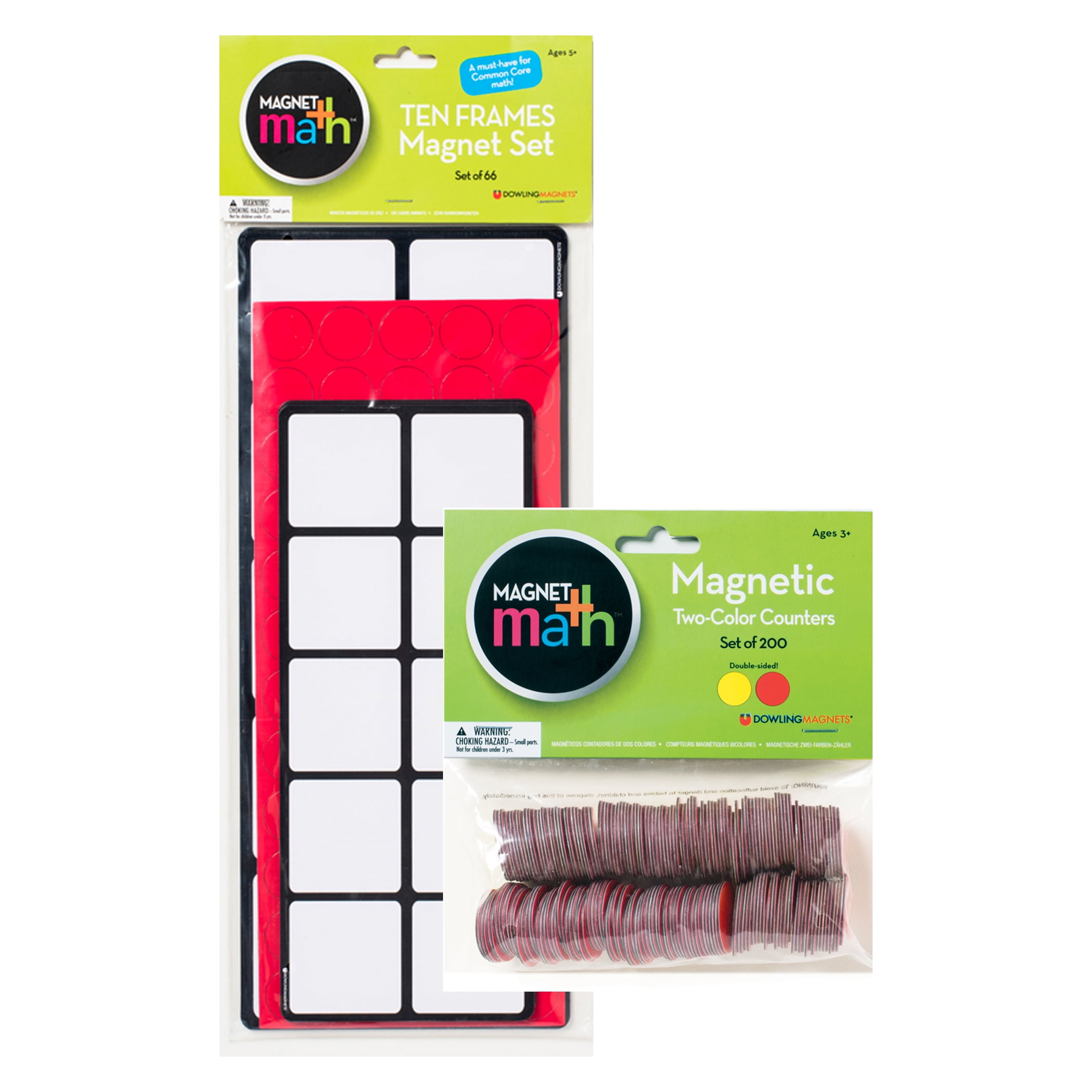 Dowling Magnets Ten Frames Magnet Set with Extra Two-Color Counters ...