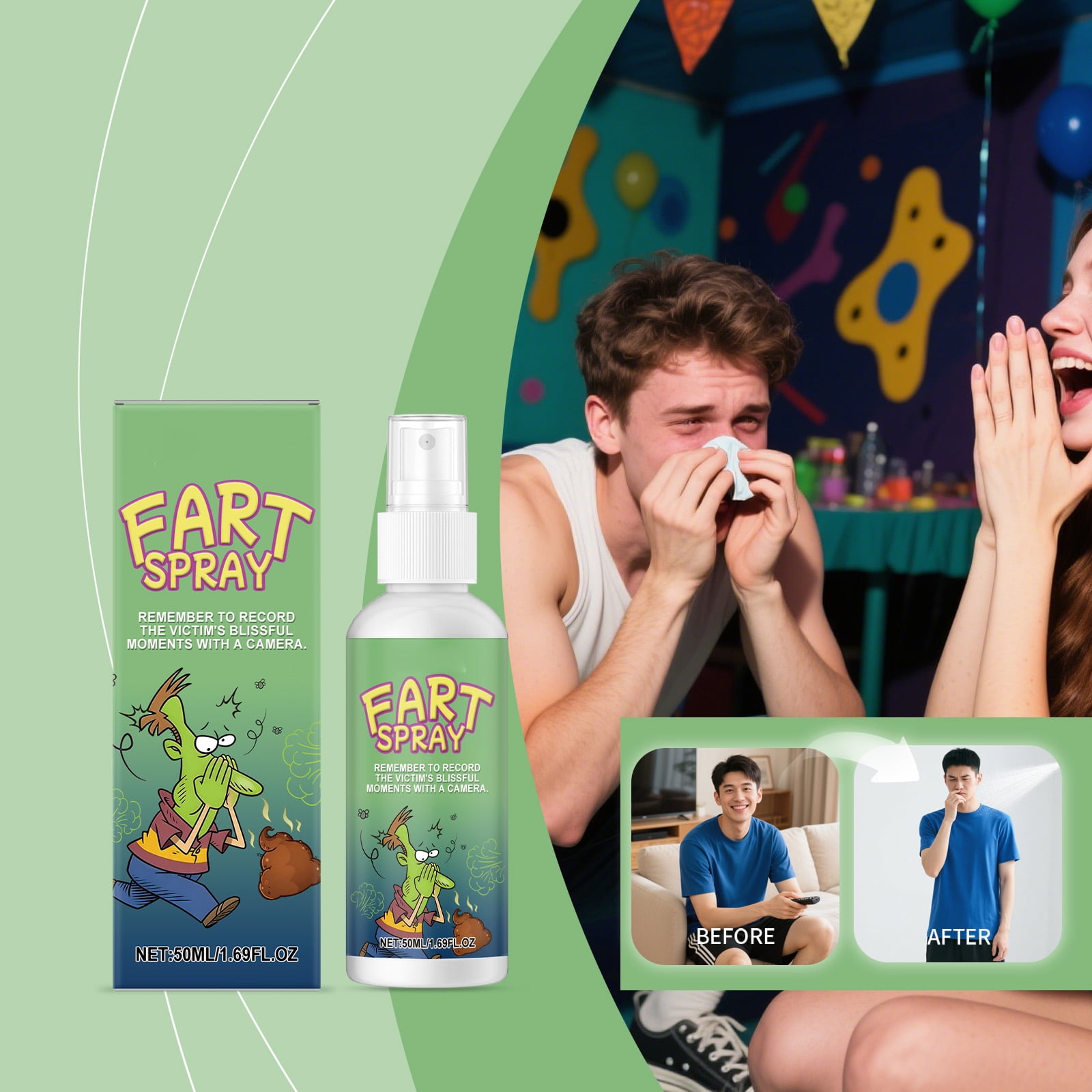 Dowmoo Fart Spray,50Ml Funny Prank Spray For April Fools' Day,Party ...