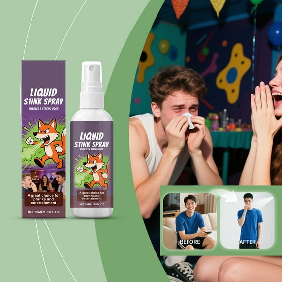 Dowmoo Liquid Stink Spray, 50Ml Stinky Prank Spray For Gags, Jokes ...