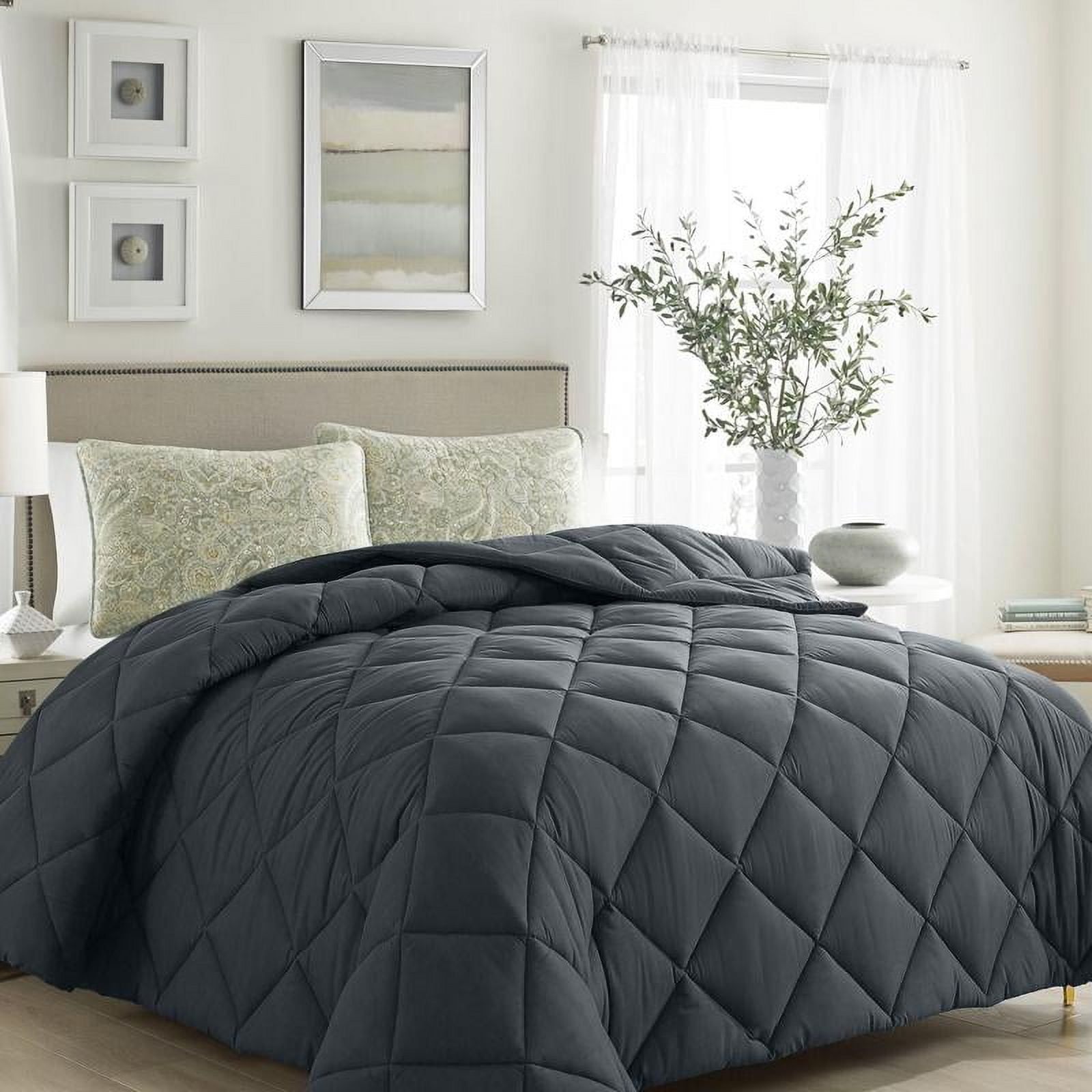 Down Alternative Bed Comforters for All Season - Machine Washable Ultra ...