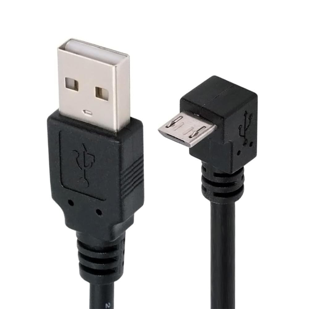 Down Angled 90 Degree Micro Usb 2.0 Type 5Pin To Usb 2.0 Type-A Data ...