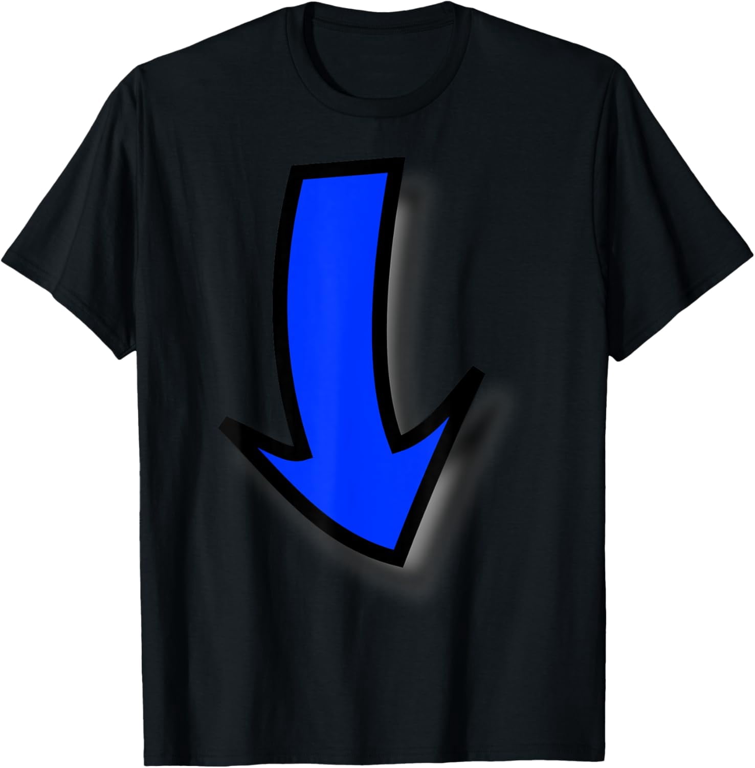 Down Arrow Pointing Down T-Shirt men and women can wear, black, white ...