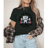 Down Bad Crying At The Gym Funny Sad Cat Meme Workout Unisex T-Shirt up ...