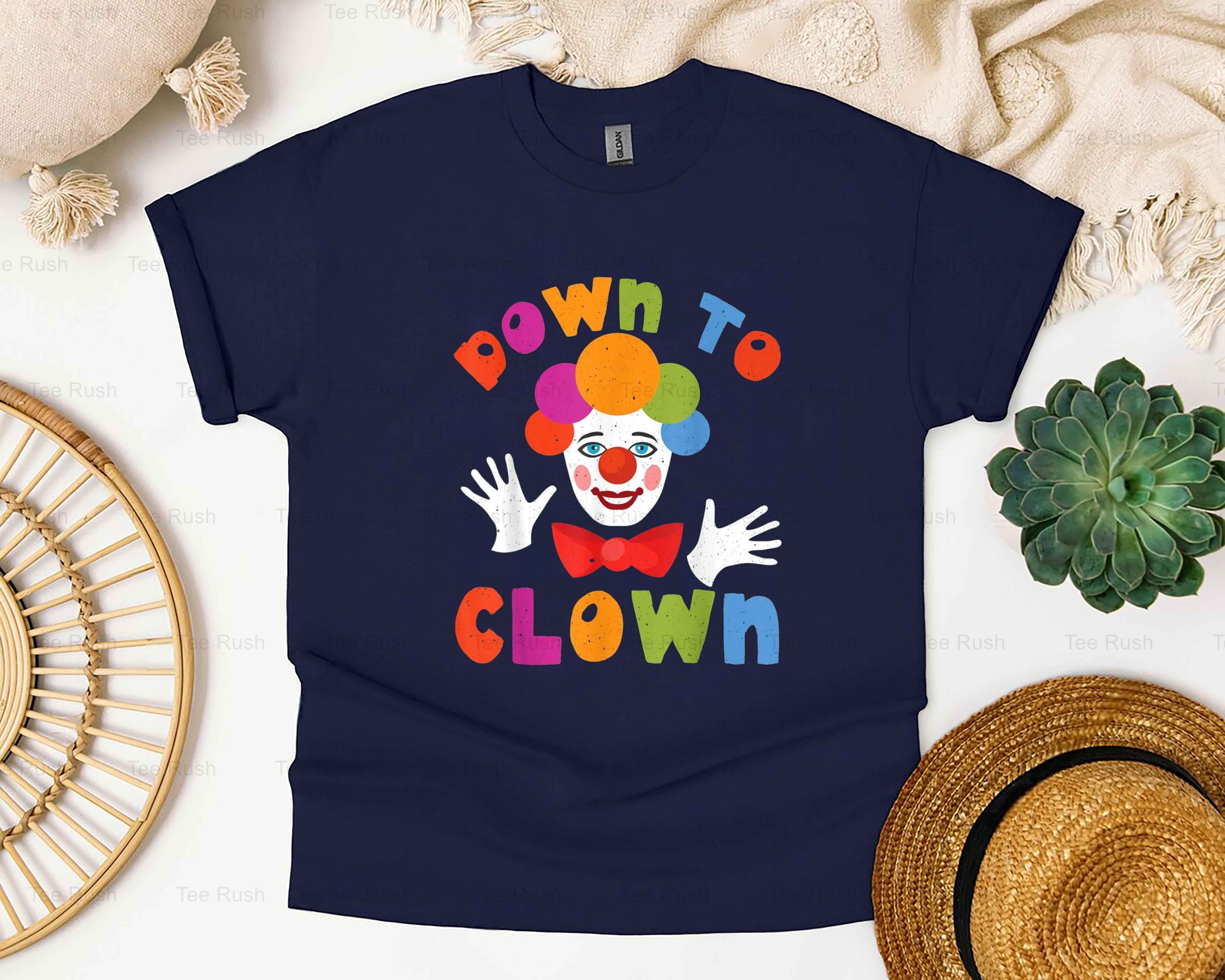 Down Clown Funny Circus Clowning Around Gifts Humor Job Profession,T ...
