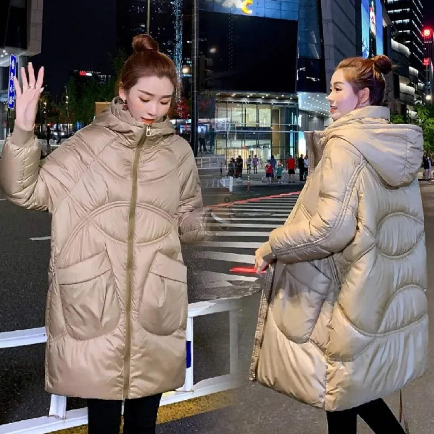 Down Cotton-Padded Jacket Women's Parkas 2025 New Coat Loose Bread ...