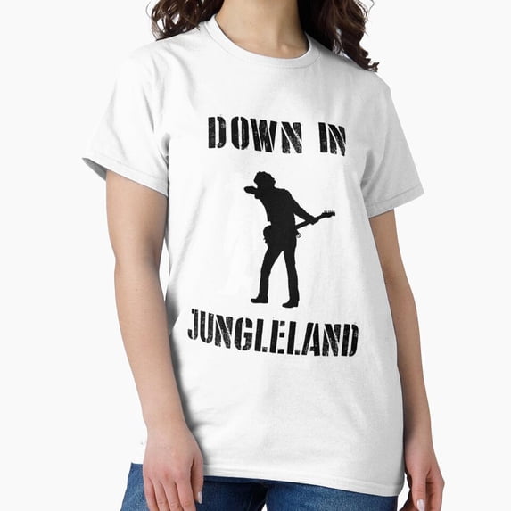 Down In Jungleland Retro Lyrics Graphic T-Shirt - Walmart.com