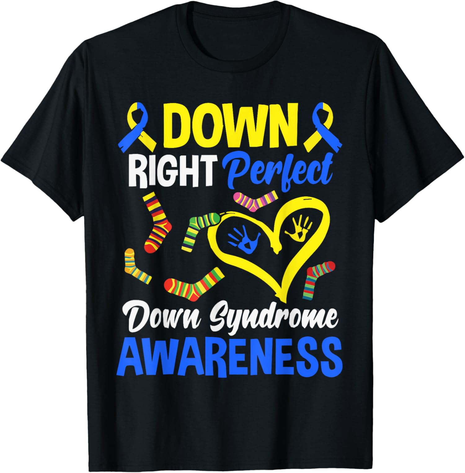 Down Right Perfect T21 World Down Syndrome Day Awareness T-Shirt - Walmart.com