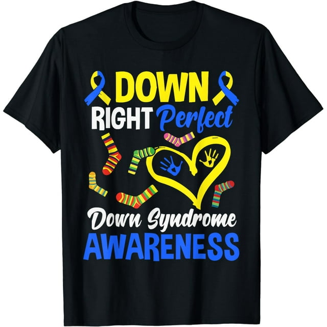 Down Right Perfect T21 World Down Syndrome Day Awareness T-Shirt ...