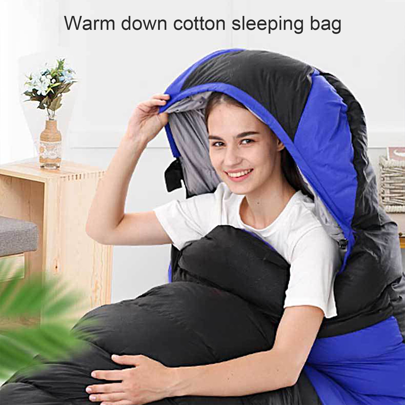 Down Sleeping Bag, 32 Degree F 800 Fill Power Cold Weather Sleeping Bag ...