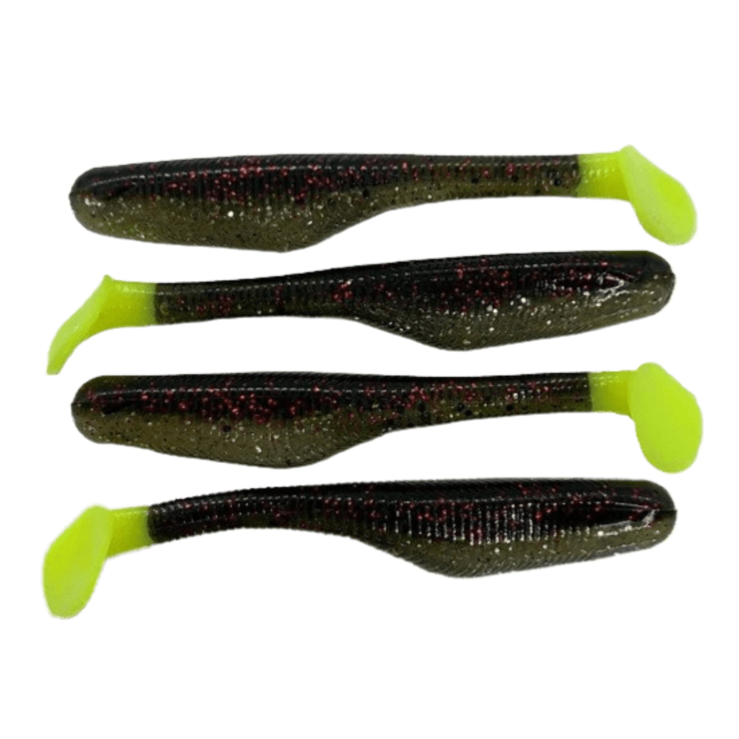 Down South Lures Burner Shad 3-1/2" Paddle Tail Fishing Swimbait 7-Pack ...