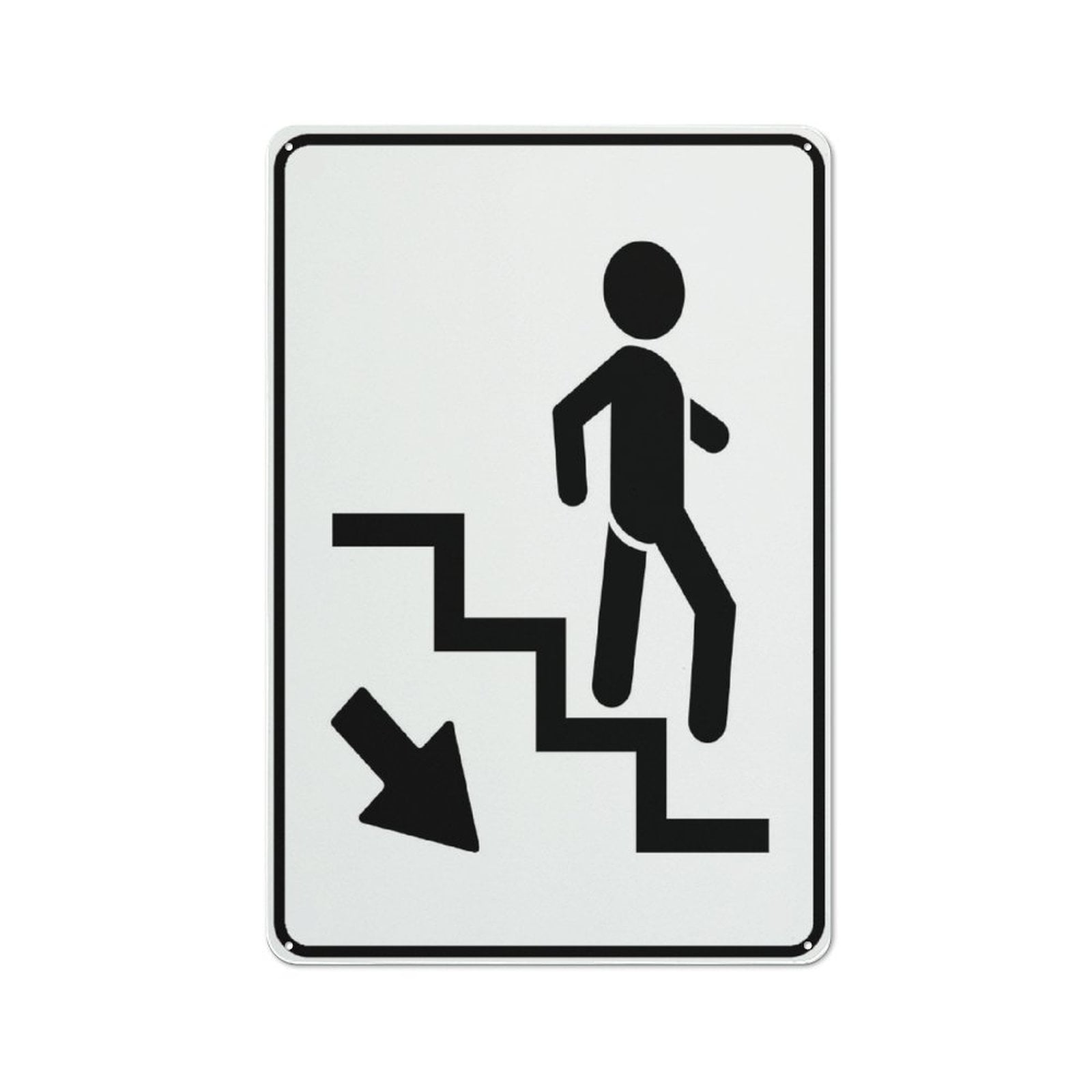 Down Stairs Right Symbol Sign Outdoor Metal Sign - 12 X 8 Metal Signs ...