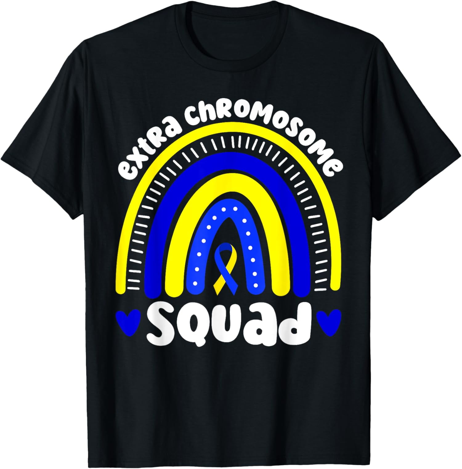 Down Syndrome Awareness Day Support Trisomy Squad Ribbon T-Shirt ...