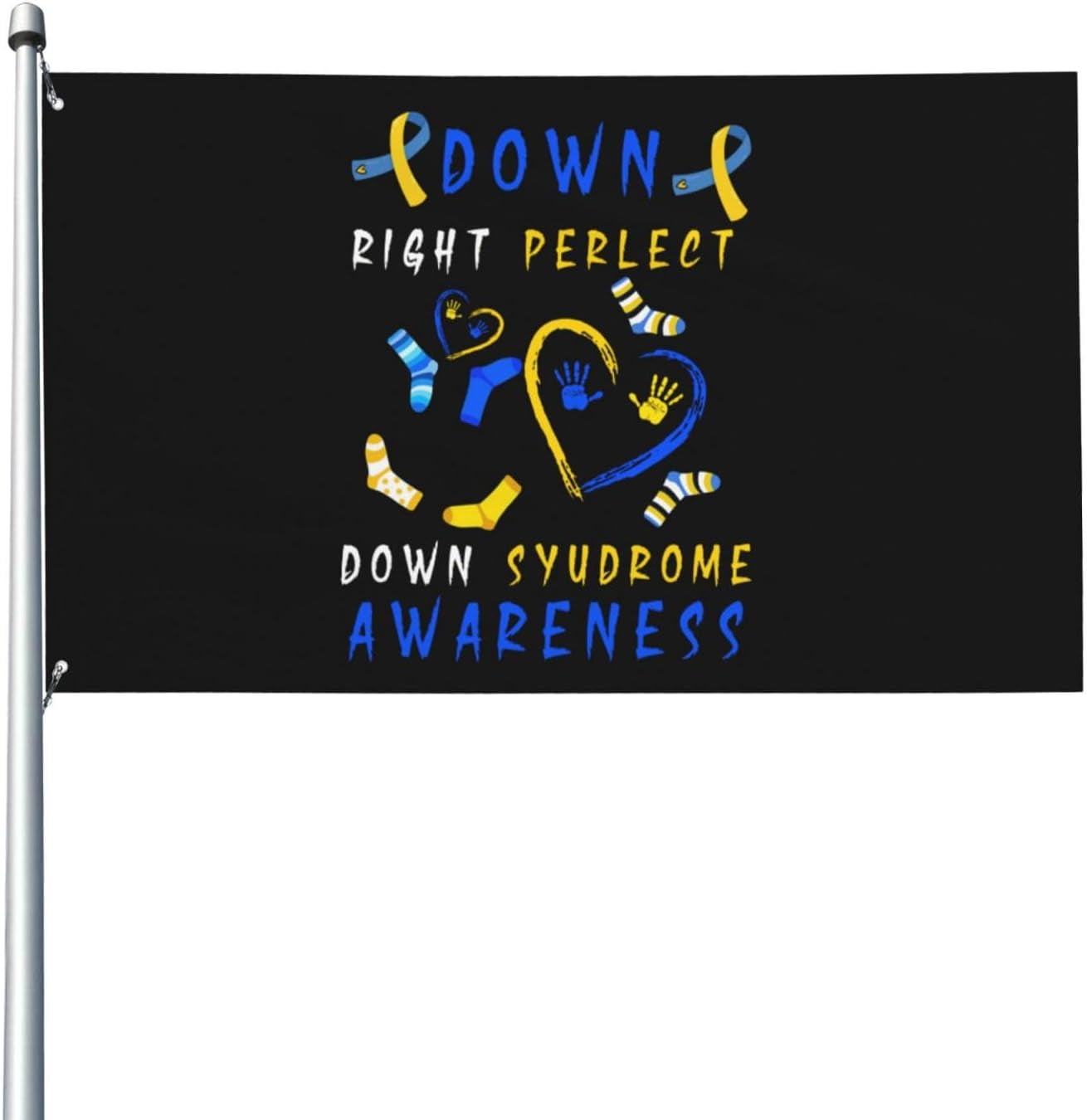 Down Syndrome Awareness Flag Banner Flags Garden Flag Home House Flags ...
