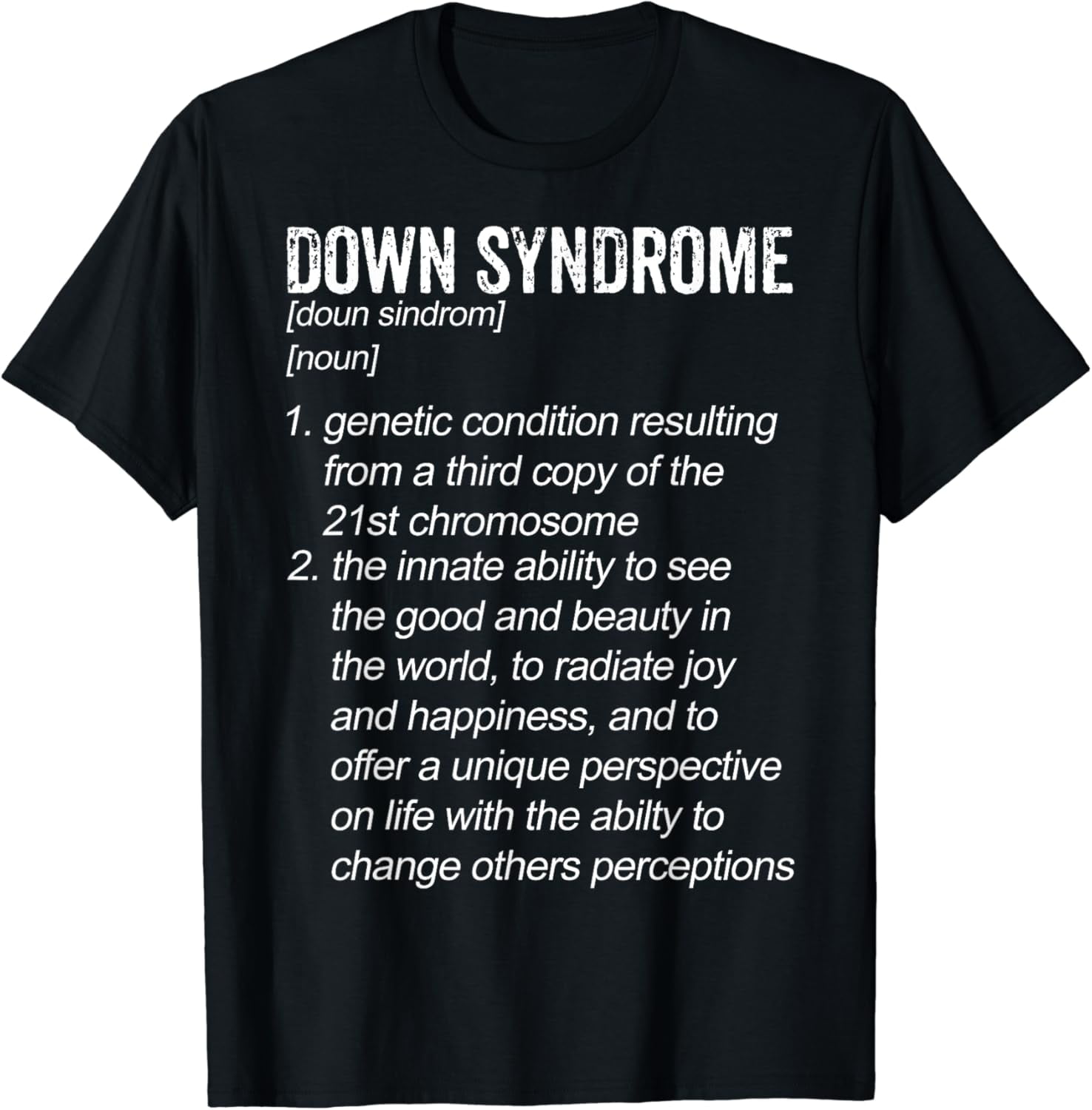 Down Syndrome Awareness Shirts Definition T-Shirt - Walmart.com