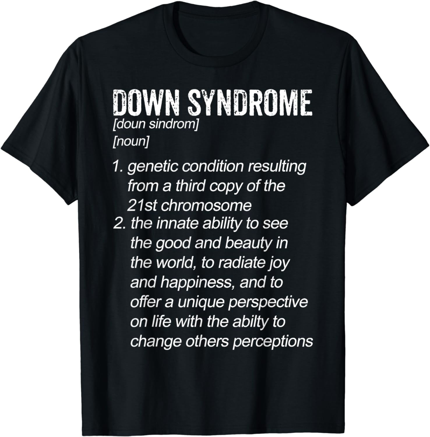 Down Syndrome Awareness Shirts Definition T-Shirt - Walmart.com