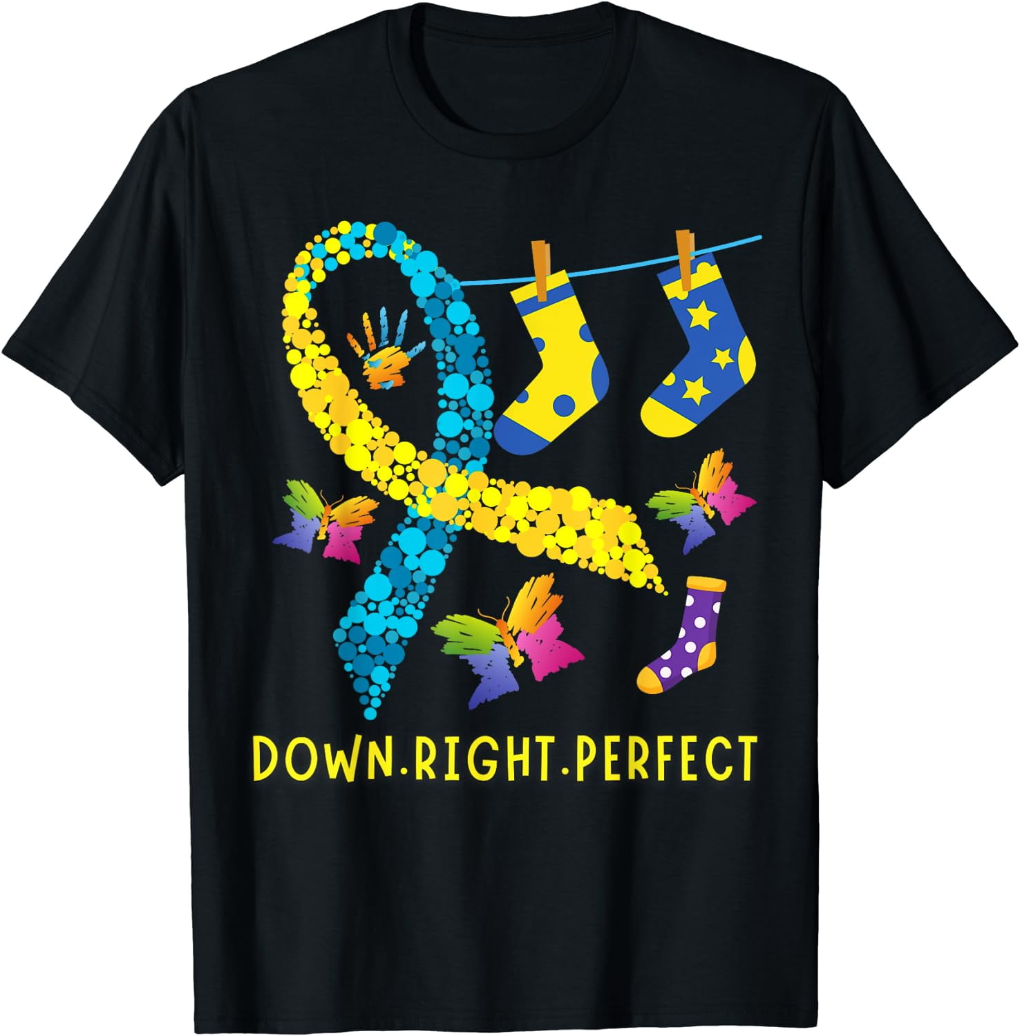 Down Syndrome Day Awareness T-Shirt Black - Walmart.com