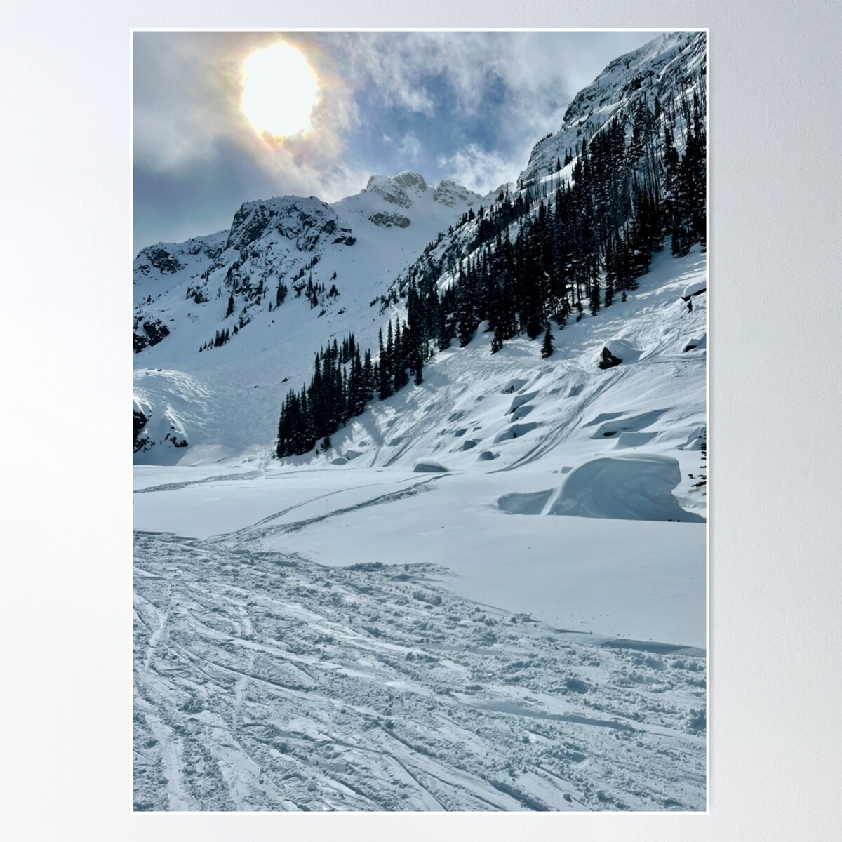 Down The Blackcomb Glacier Bc Poster Wall Art, Modern Wall Decor For ...