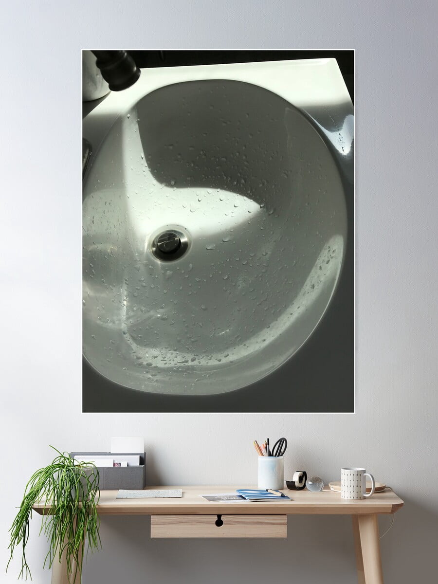 Down The Drain, Bathroom Sink, Bathroom Decor Poster Wall Art, Modern ...