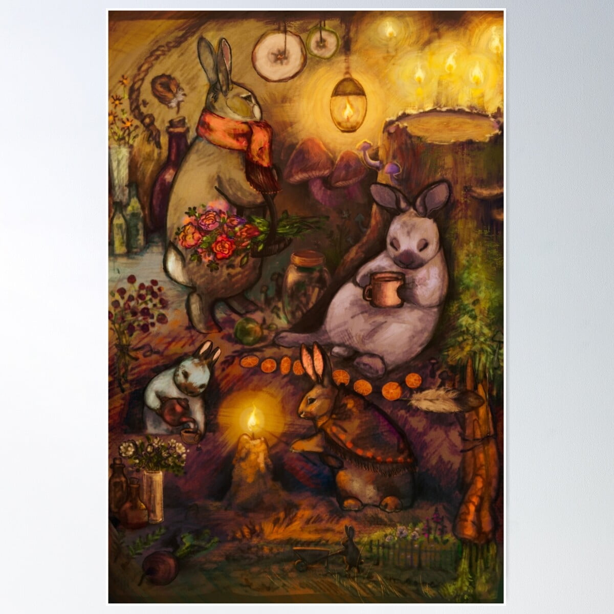 Down The Rabbit Hole. Poster Wall Art, Modern Wall Decor For Living ...