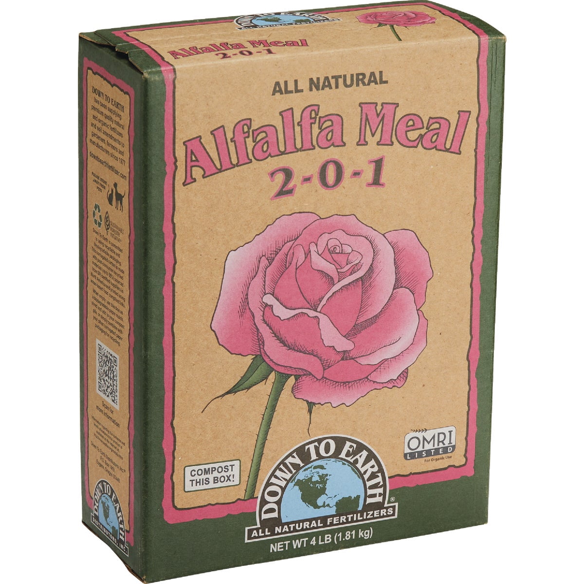 Down to Earth Alfalfa Meal Natural Fertilizer - 2.5-0.5-2.5 OMRI - 4 ...