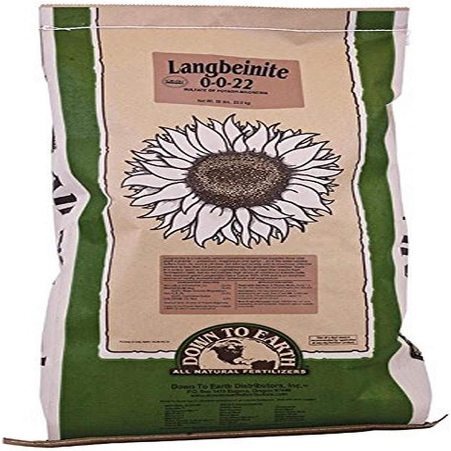 Down To Earth Langbeinite Sulfur Potassium and Magnesium Fertilizer, 50 ...