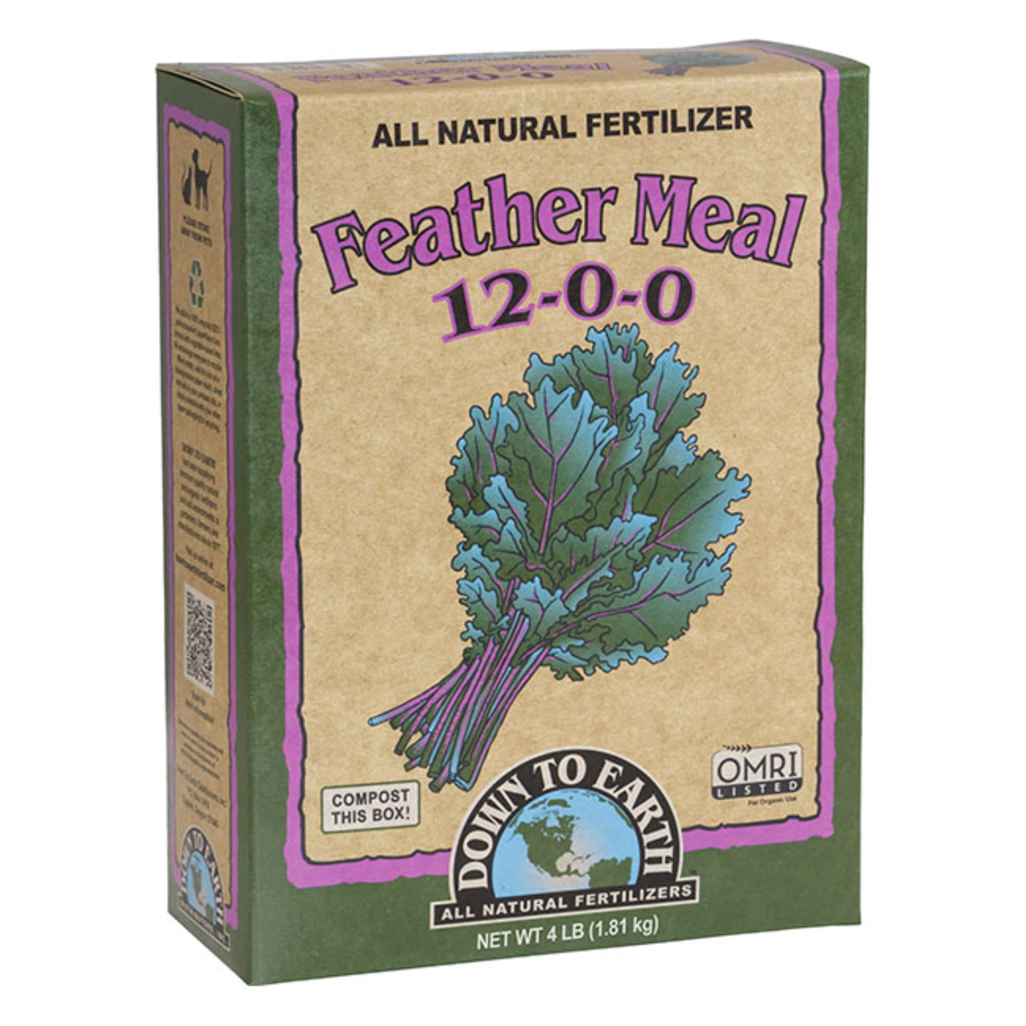 Down To Earth Organic Feather Meal 12-0-0 Fertilizer for Plants, Corn ...