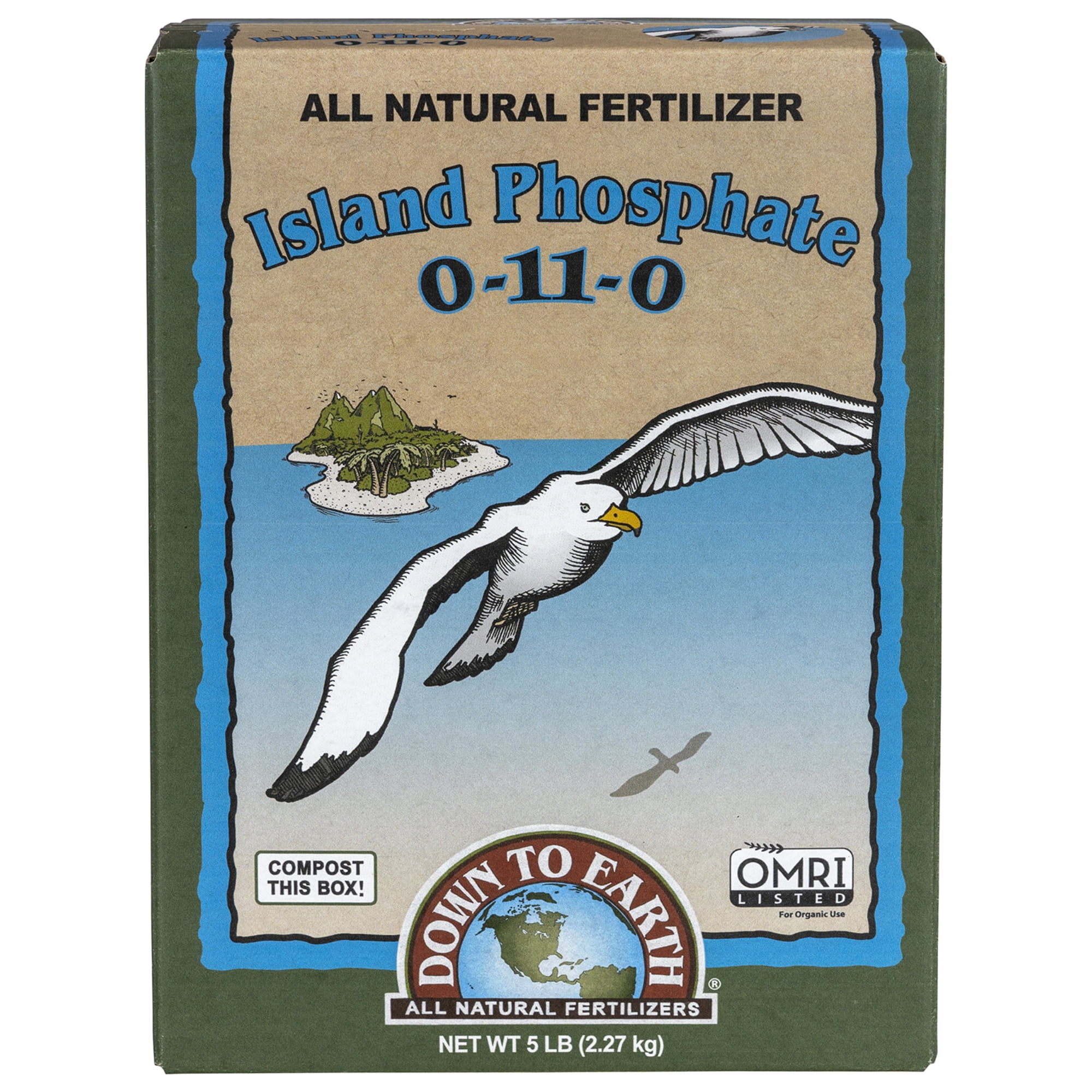 Down to Earth Island Phosphate 0-11-0 All Natural Fertilizer, 5lbs ...