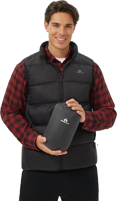 Down Vest Men Pioneer Camp 700 Fill Power Packable Lightweight ...