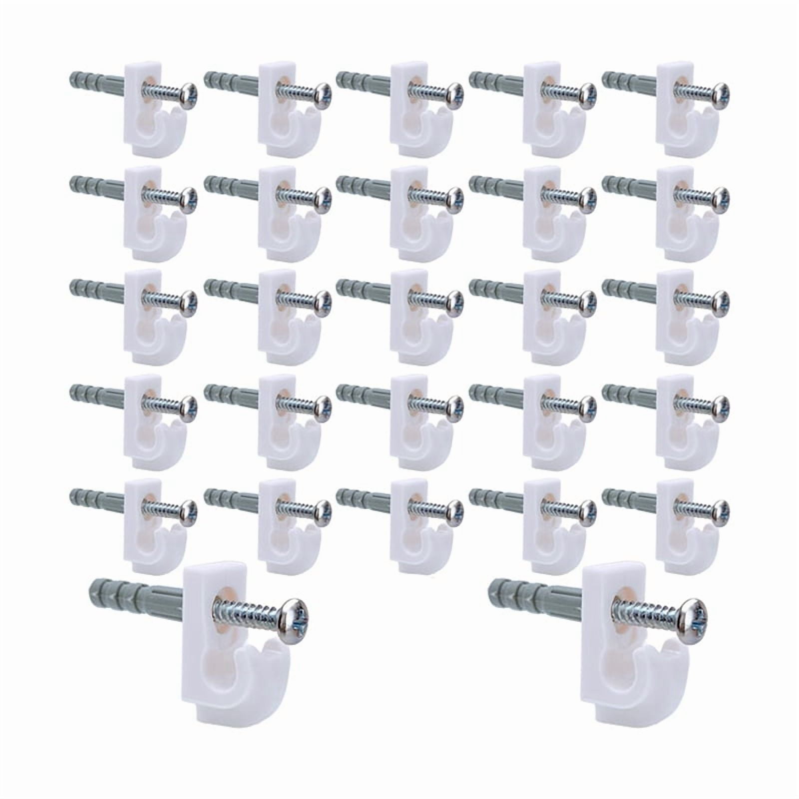Down Wall Clips- 30 Sets Wire Shelf Brackets Loop Clips-Closet Shelves ...