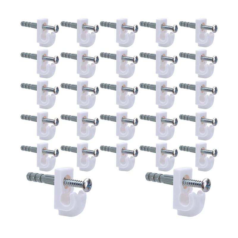 Down Wall Clips- 30 Sets Wire Shelf Brackets Loop Clips-Closet Shelves ...