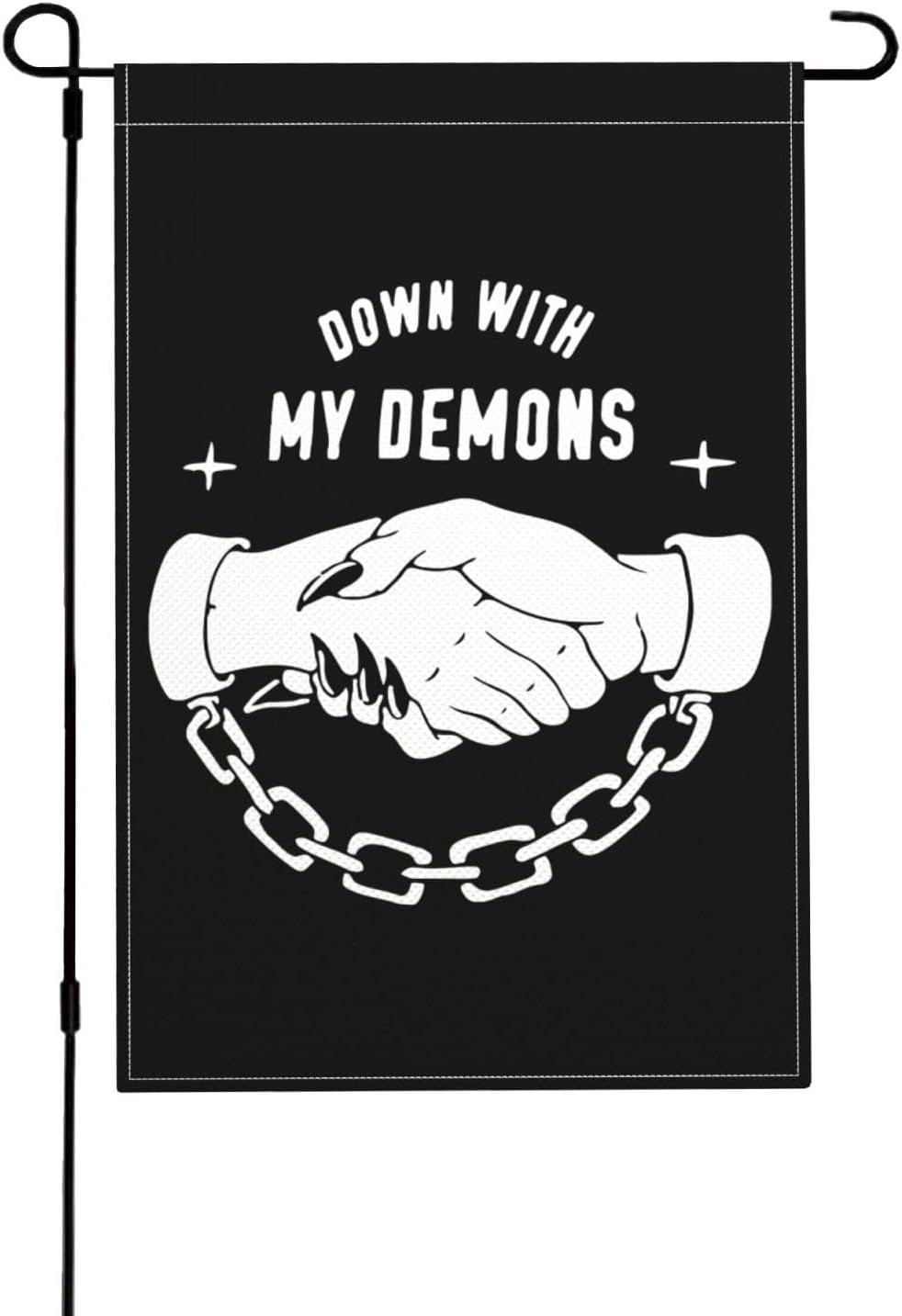 Down With My Demons 12x18 Inch Garden Flag Vertical Double Sided Yard ...