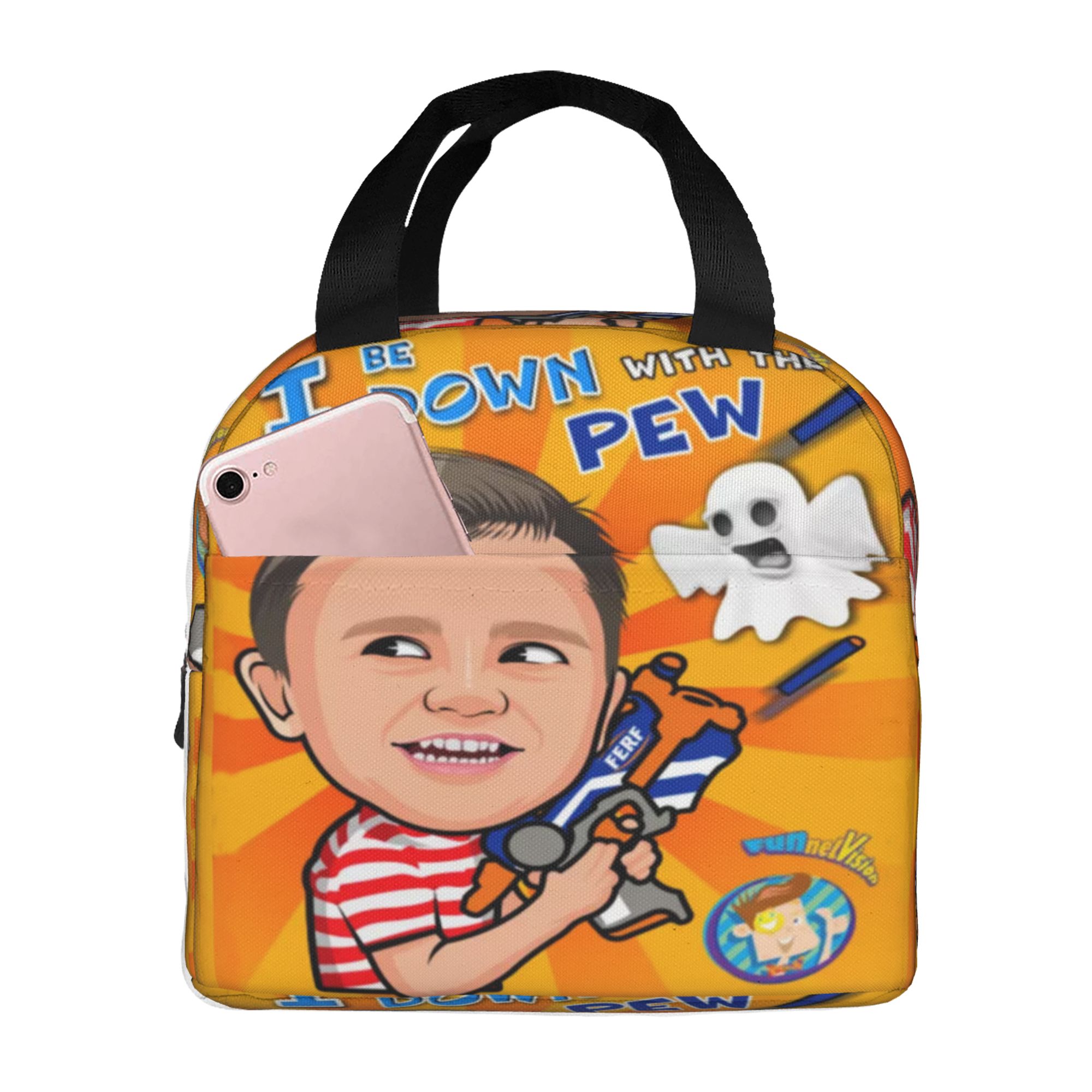 Down With The Pew Fgteev Lunch Bag Portable Tote Bag Insulated Lunch ...