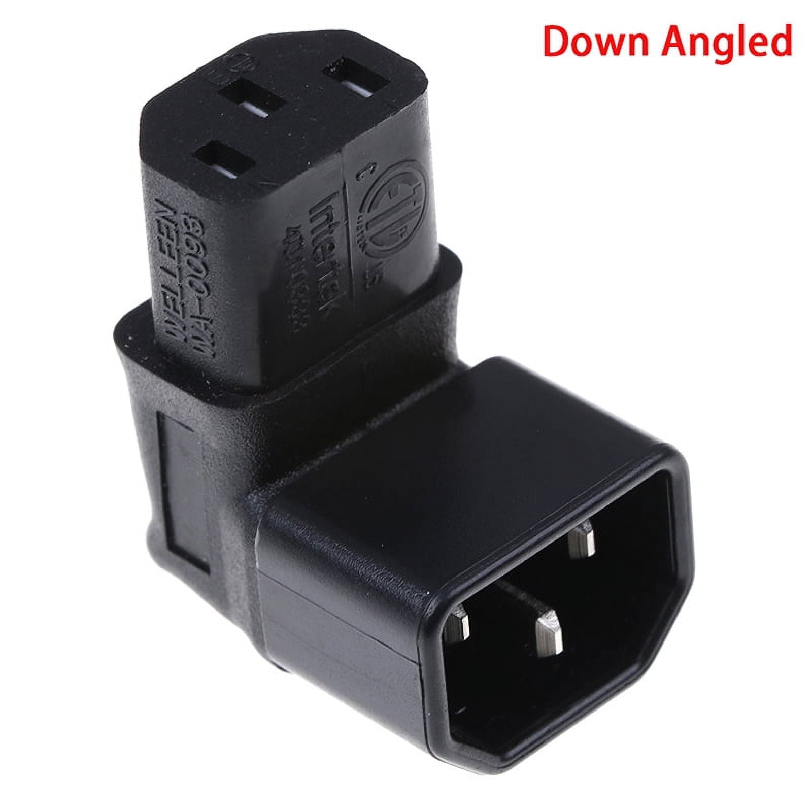 Down angled IEC adapter,right angled IEC 320 C14 to C13 for TV wall ...