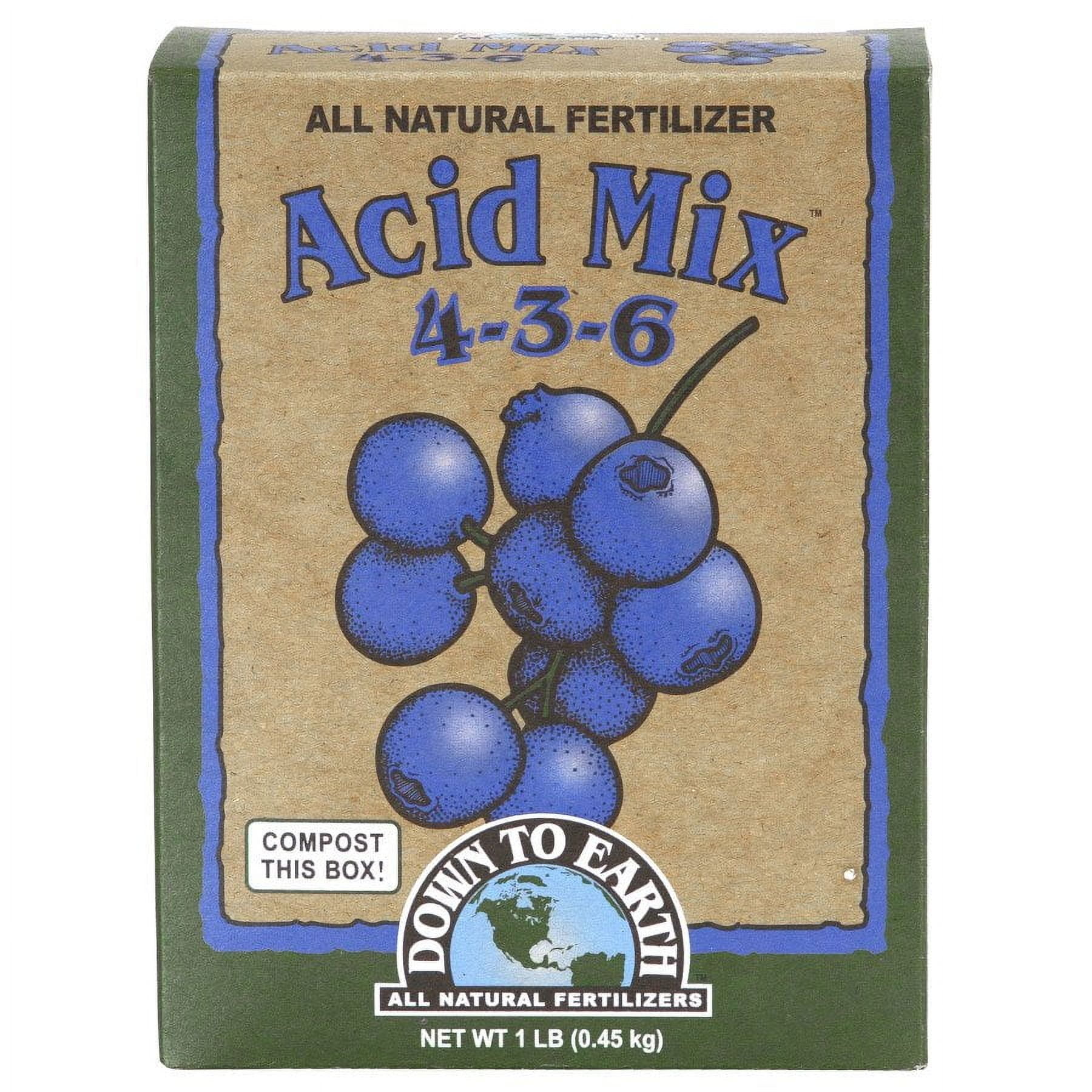 Down to Earth Organic Nitrogen Rich Acid Mix Fertilizer 4-3-6 for Acid ...