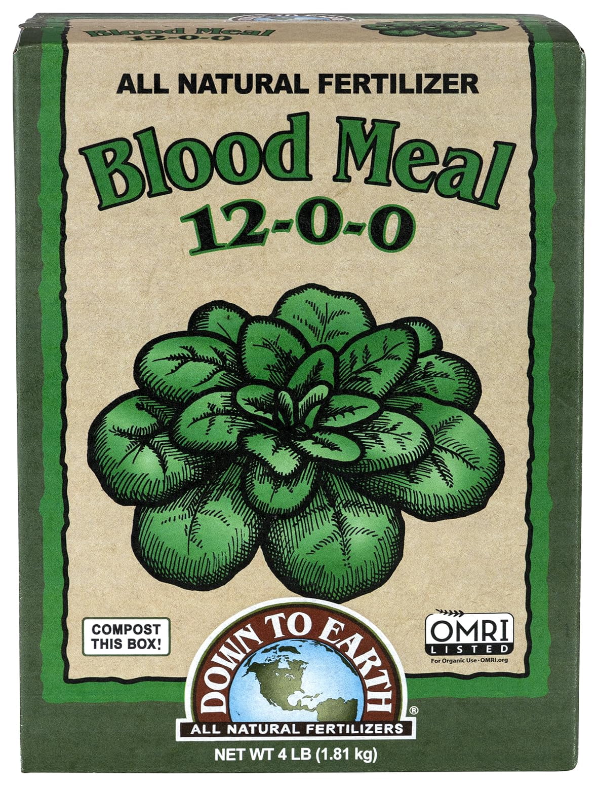 Down to Earth Blood Meal Fertilizer Mix 12-0-0, 5 lb - Walmart.com