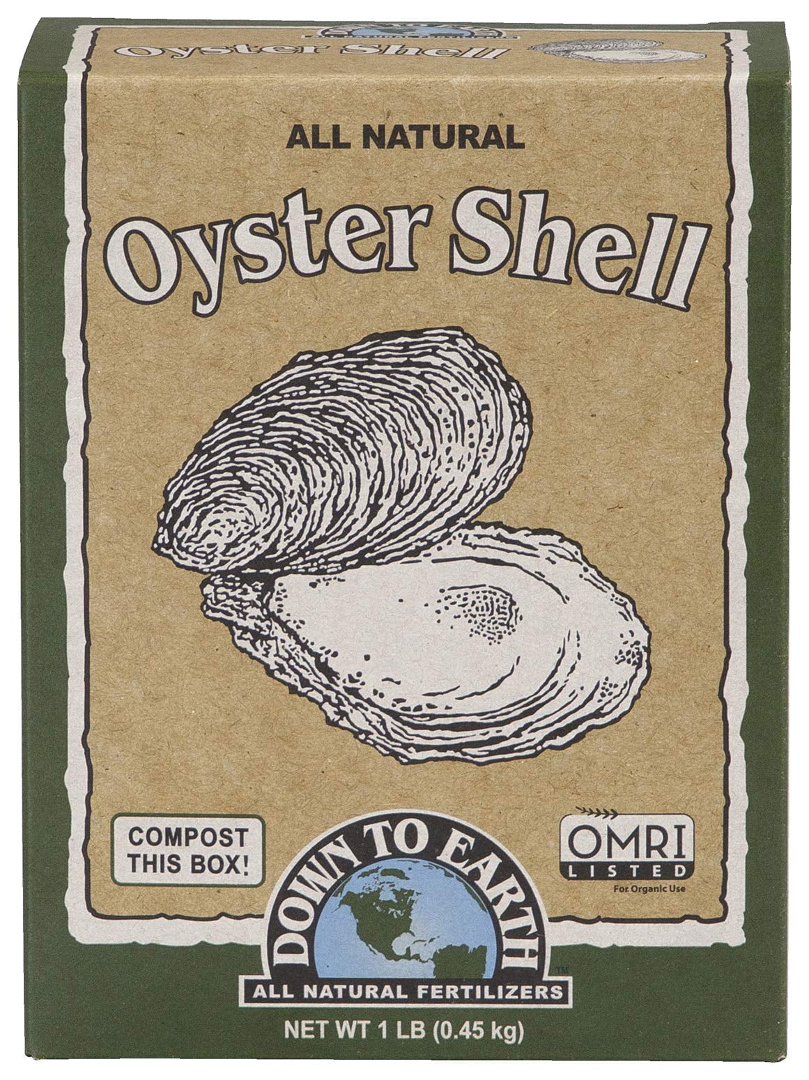 Down to Earth Organic All Natural Oyster Shell Fertilizer, 1 lb C48 ...