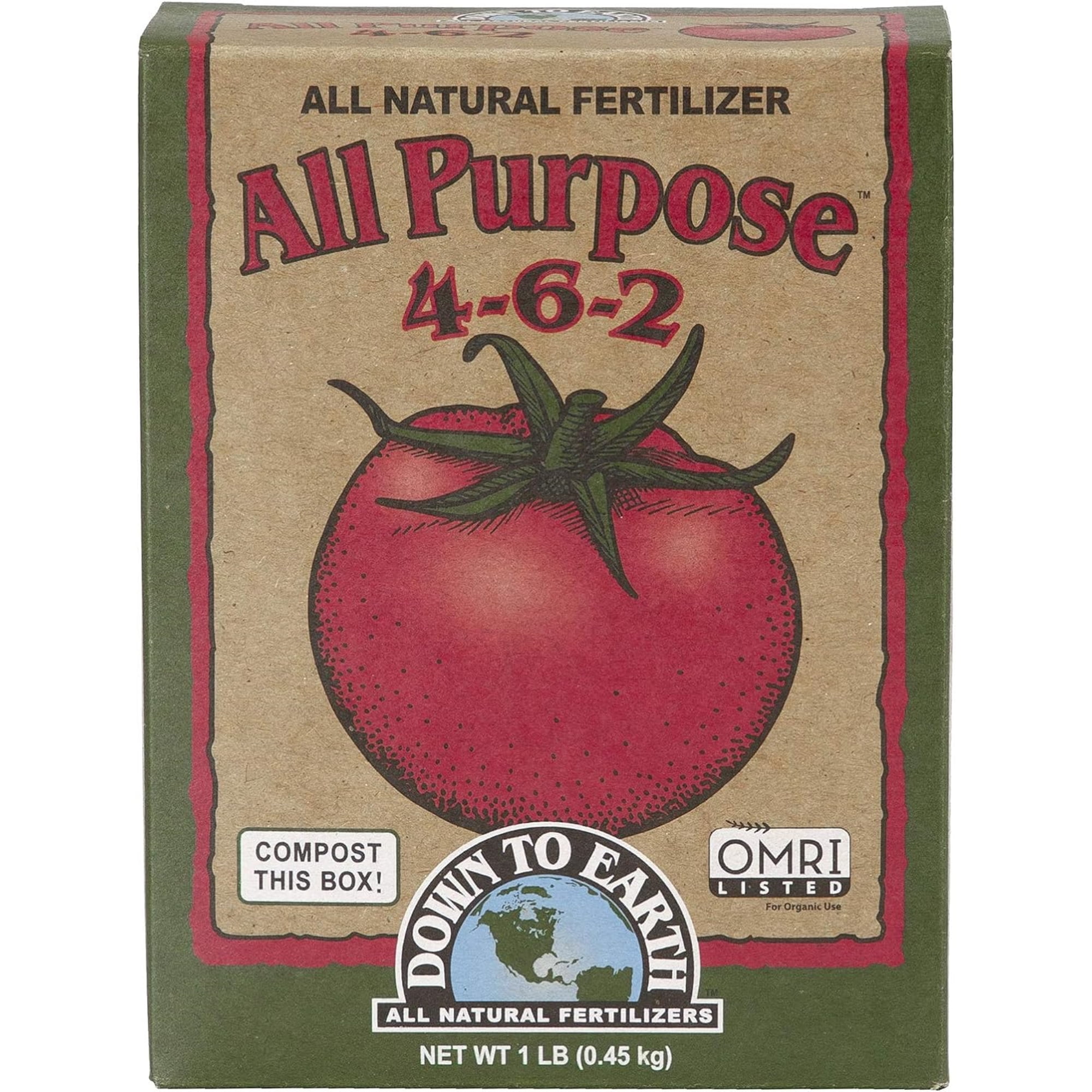 Down to Earth Organic All Purpose Fertilizer Mix 4-6-2, 1 lb - Walmart.com