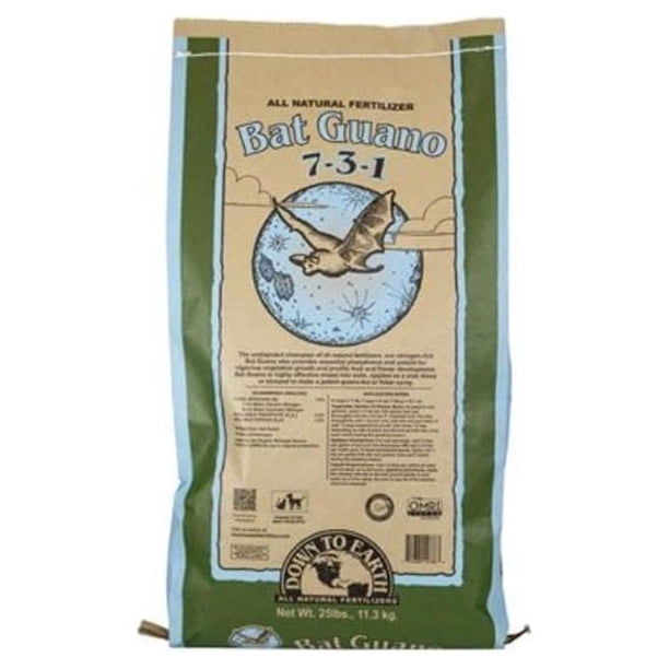 Down to Earth Organic Bat Guano Fertilizer Mix 7-3-1, 25lb - Walmart ...