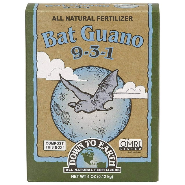Down to Earth Organic Bat Guano Fertilizer Mix 7-3-1, 4oz - Walmart.com