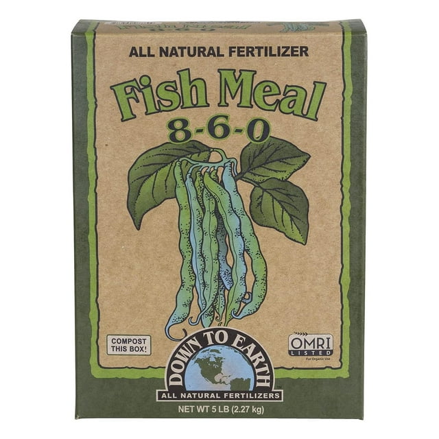 Down to Earth Organic Fish Meal Fertilizer 8-6-0, 5 lb - Walmart.com