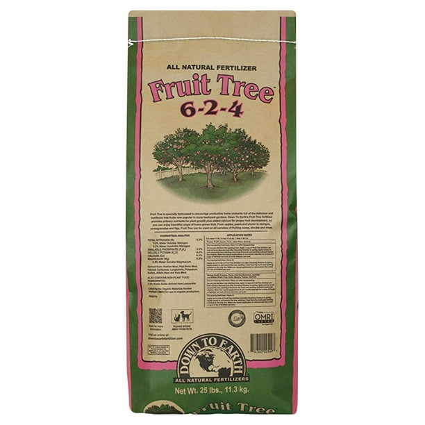 Down to Earth Organic Fruit Tree Fertilizer Mix 6-2-4, 25lb - Walmart ...