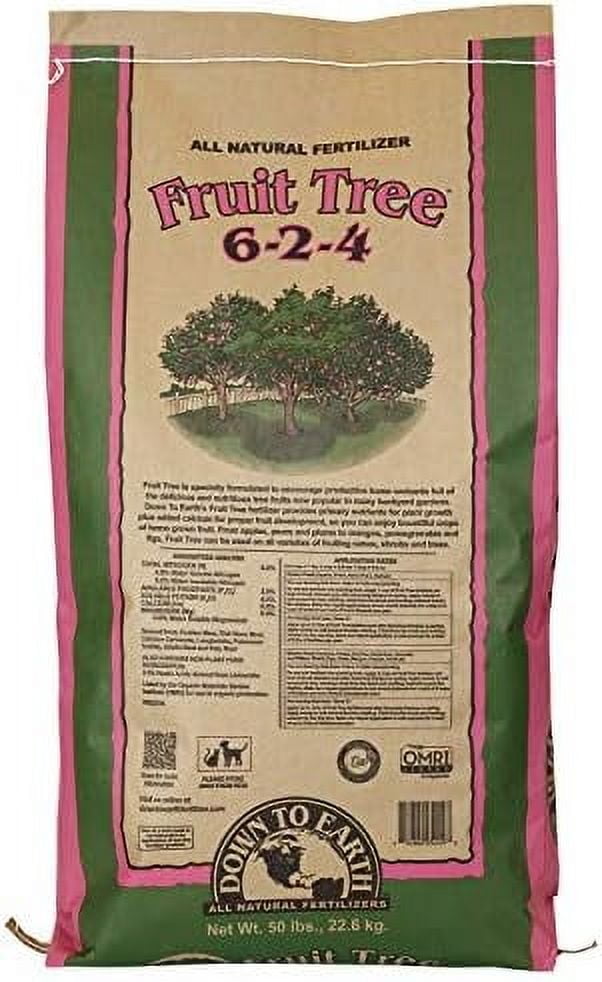 Down to Earth Organic Fruit Tree Fertilizer Mix 6-2-4, 50 lb - Walmart.com