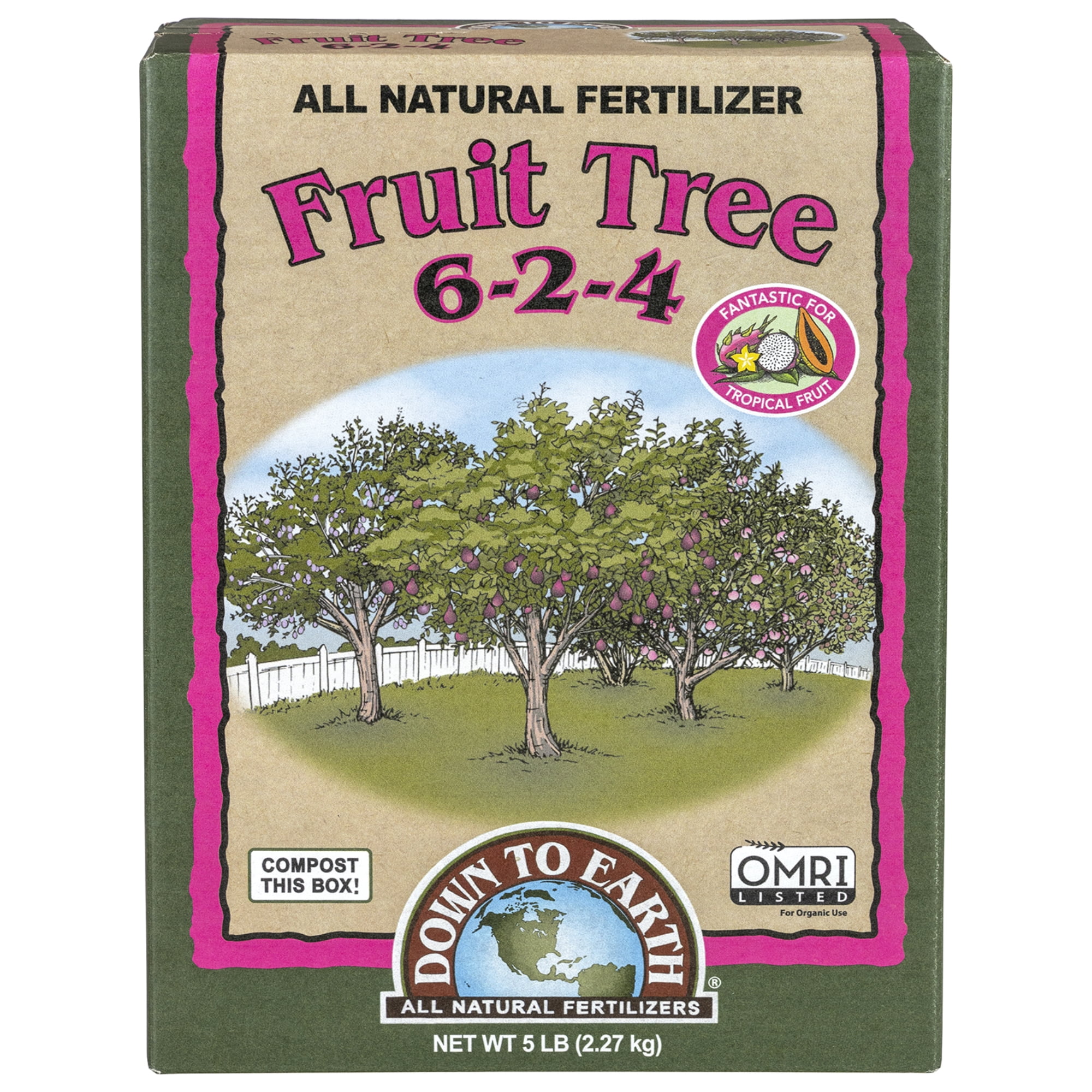 Down to Earth Organic Apple Mango Fruit Tree Fertilizer Mix 6-2-4, 5lb ...