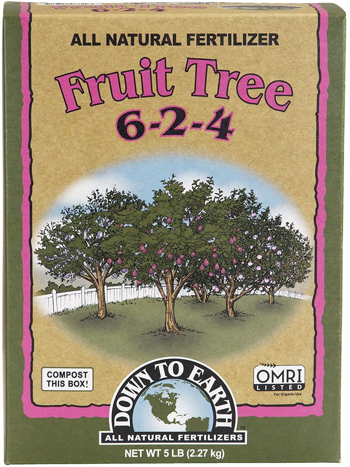 Down to Earth Organic Apple Mango Fruit Tree Fertilizer Mix 6-2-4, 5lb ...