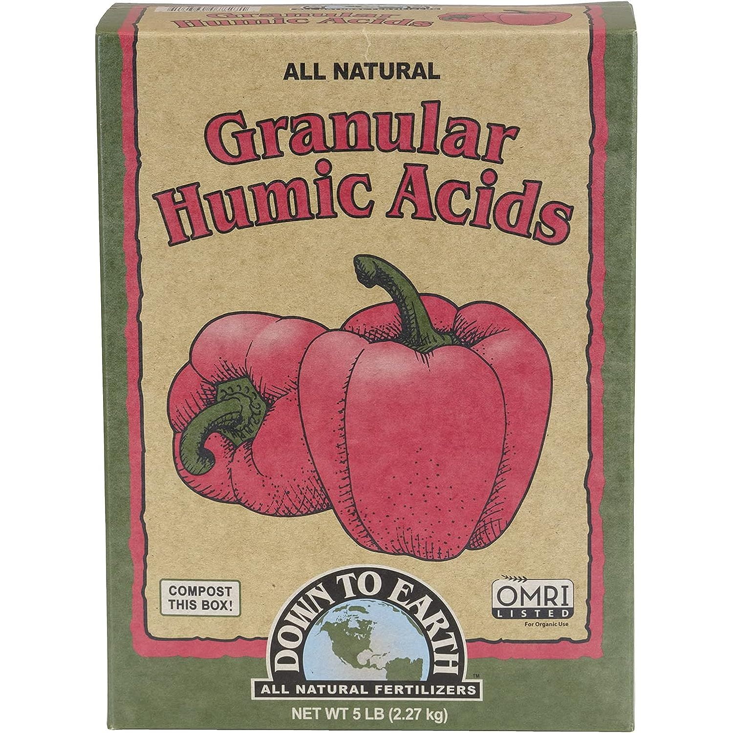 Down To Earth All Natural Fertilizers Granular Humic Acids, 5 lb Box ...