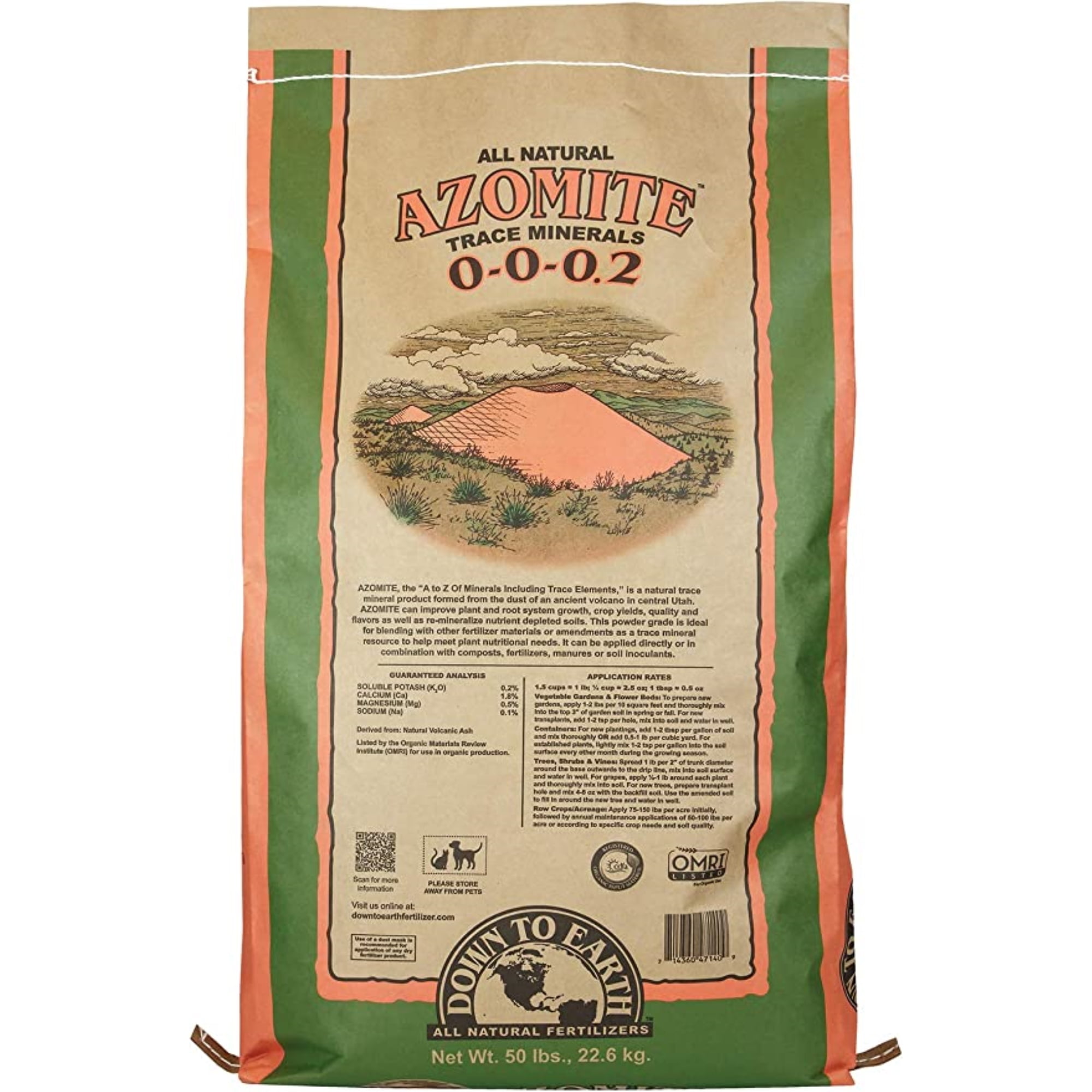 Down to Earth Organic White Azomite Powder for Plants & Garden ...