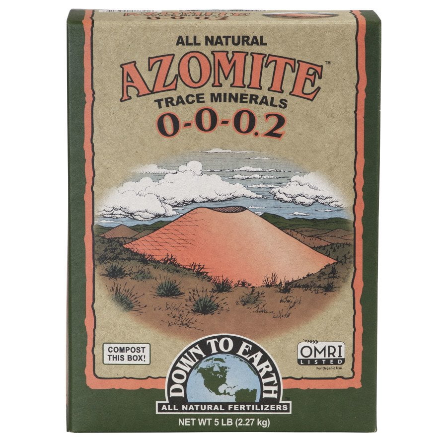 Down to Earth 5lb Organic Azomite - Volcanic Mineral Powder for ...